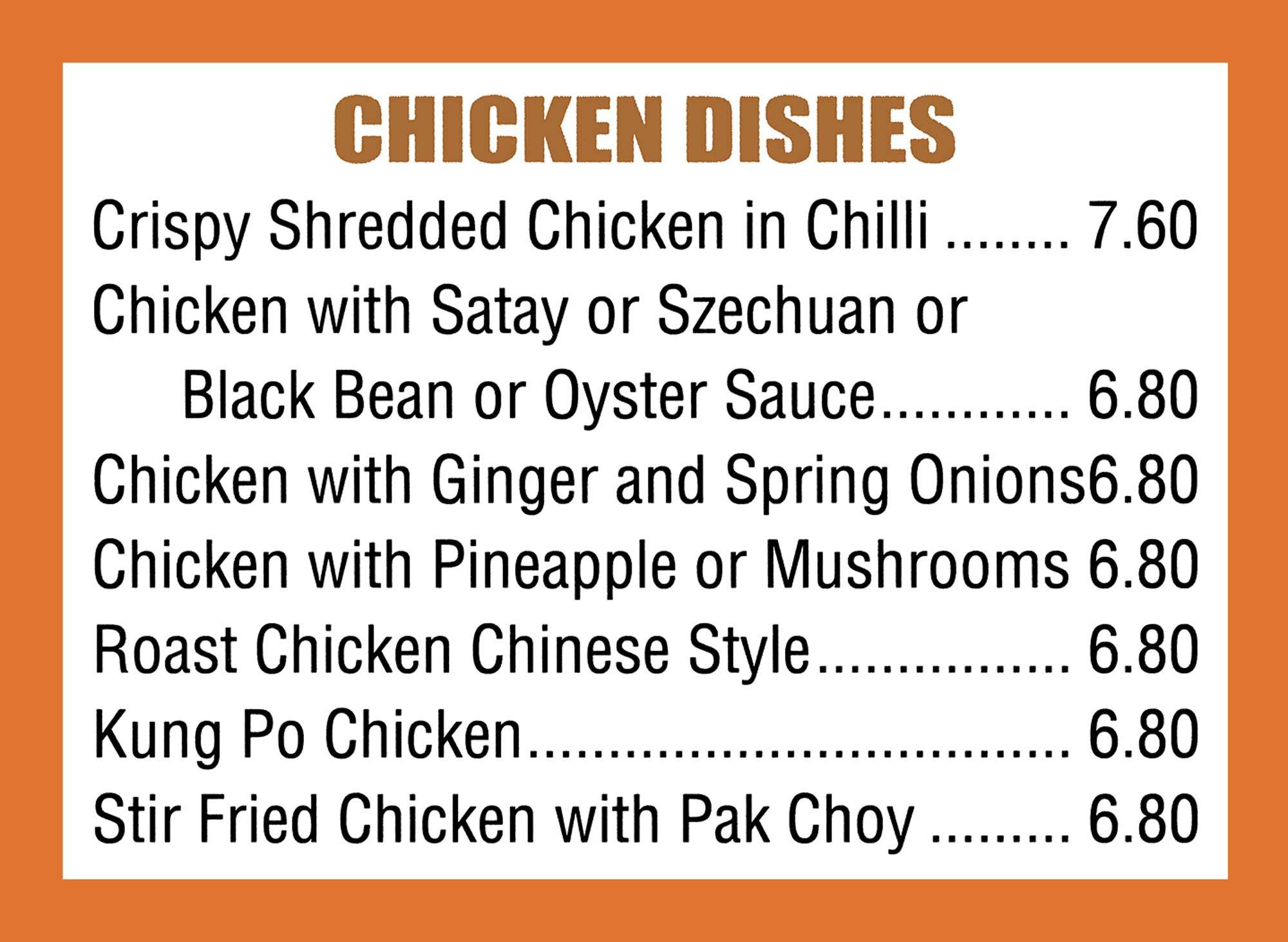 Menu at Golden Phoenix fast food, Maidenhead