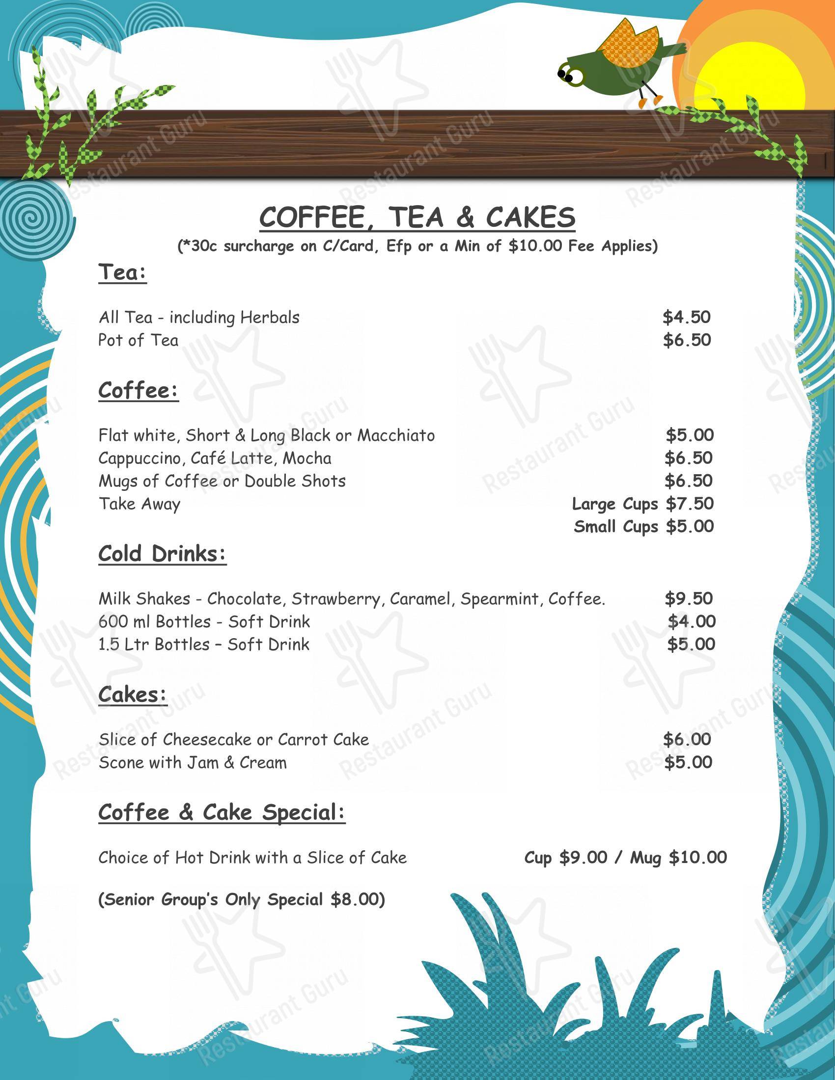 Menu at Golden Ponds pub & bar, Baldivis