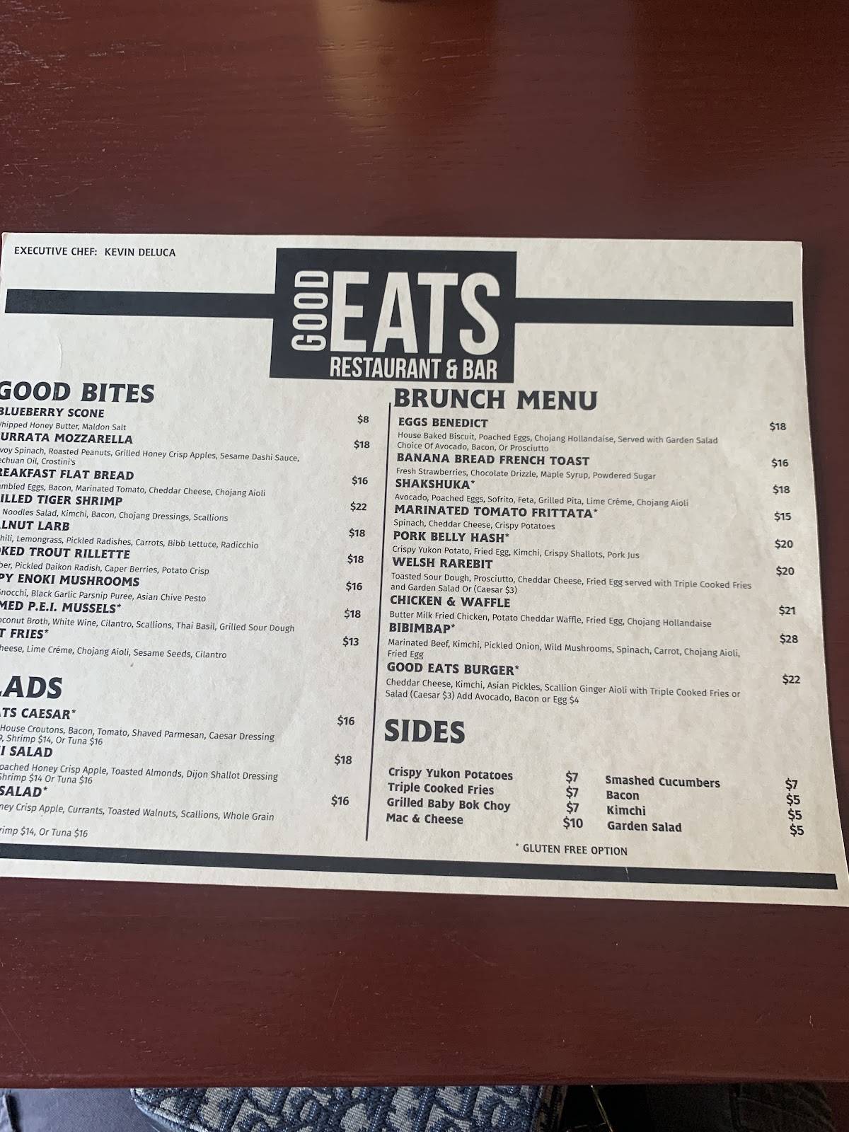 Menu at Good Eats Restaurant & Bar, New Milford