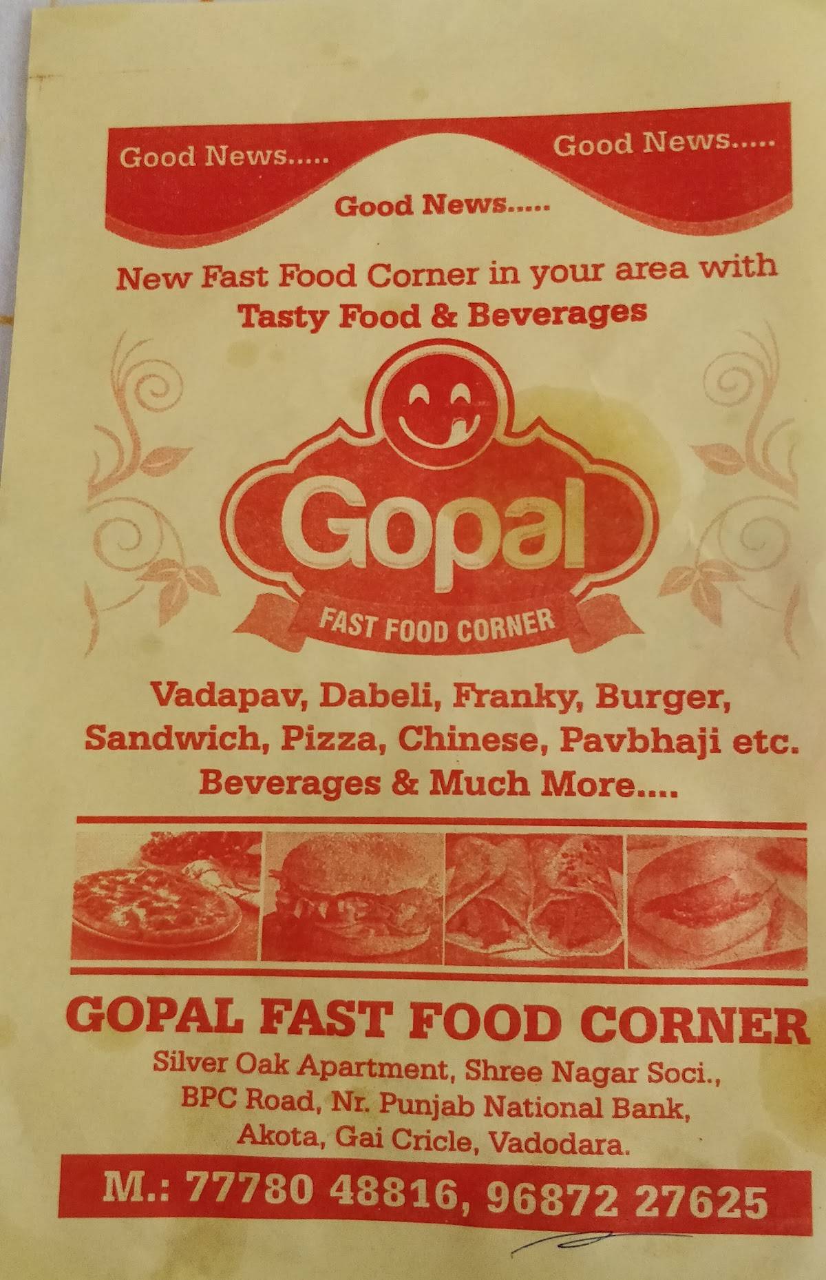 Menu at GOPAL BHAJIYA AND FARSAN MAT, Vadodara