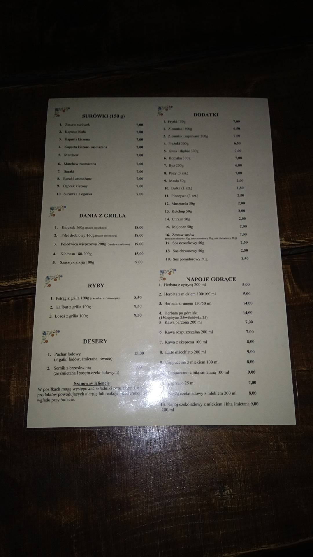 Menu at Górski Grill Bar 24 h, Kotlin, Poznańska 46c