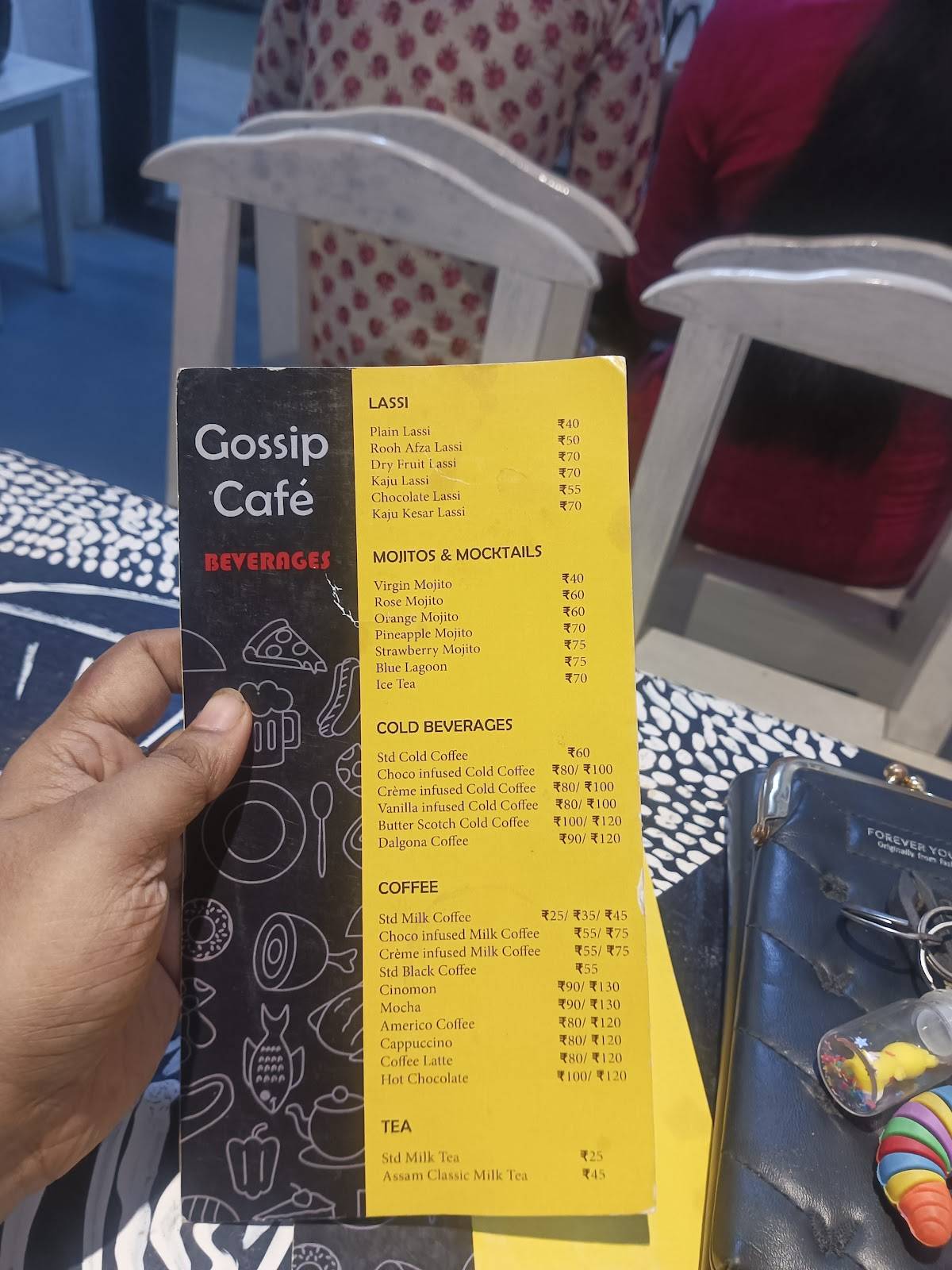 Menu at Gossip Cafe, Tarkeshwar