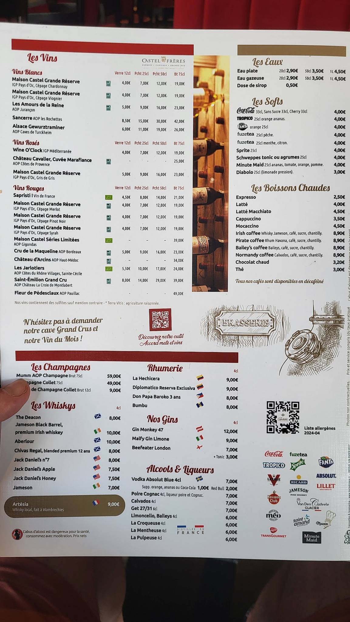 Menu at Goudale Restaurant Béthune, Béthune