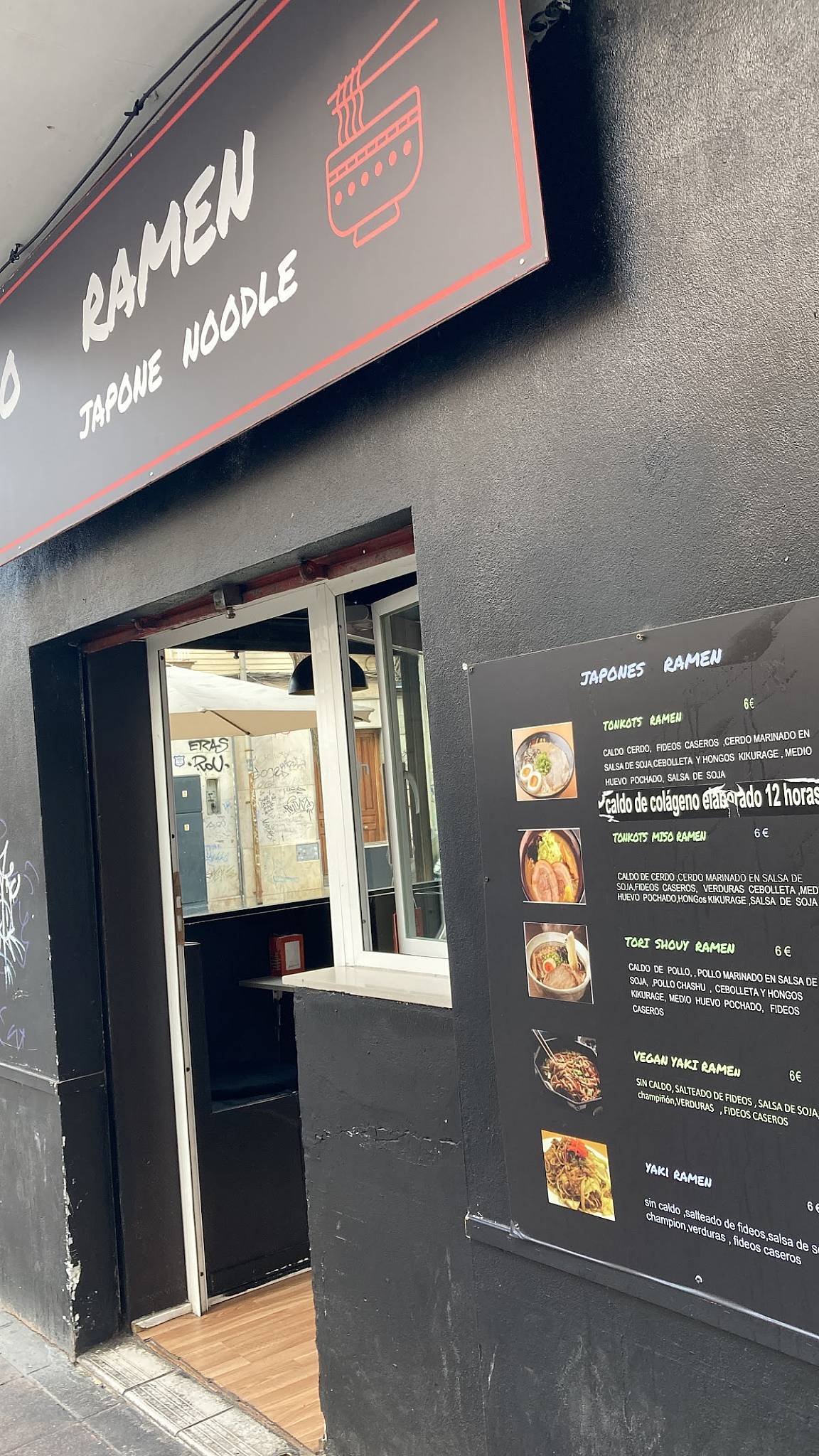 Carta del restaurante Jako Ramen, Granada