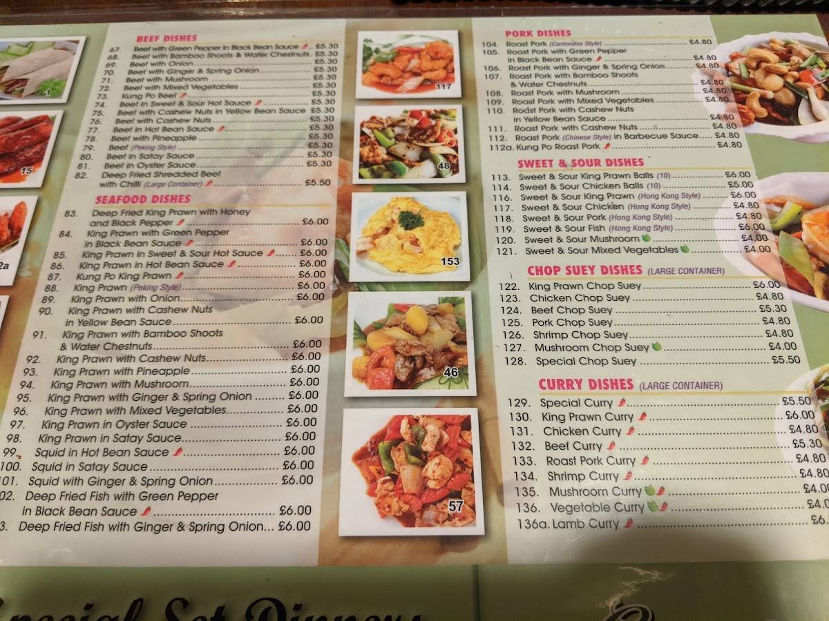 Menu at Great Dunmow Chinese Takeaway fast food, Great Dunmow