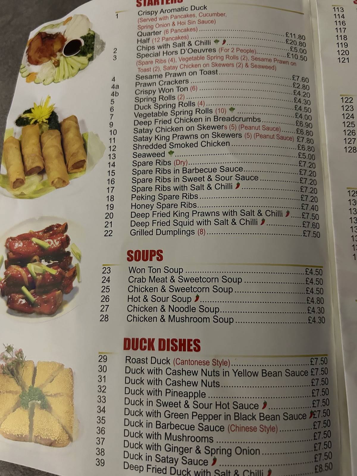 Menu at Great Dunmow Chinese Takeaway fast food, Great Dunmow