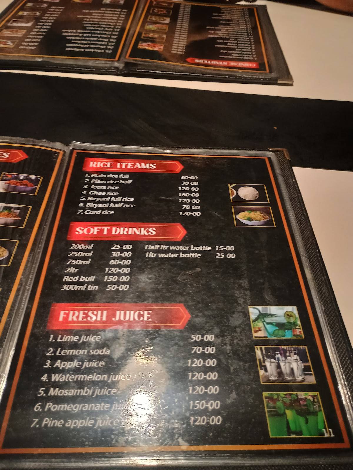 Menu at Greenpark River View Restaurant, Honnavar