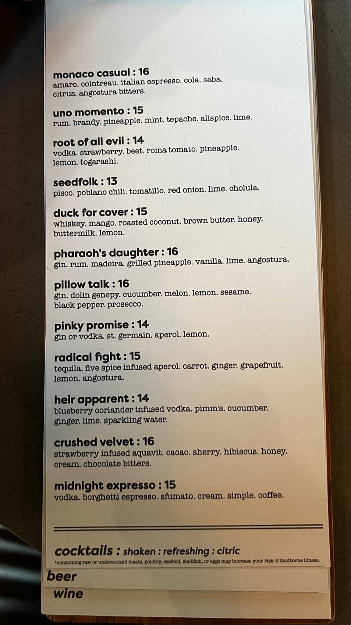 Menu at Grey Ghost Detroit pub & bar, Detroit