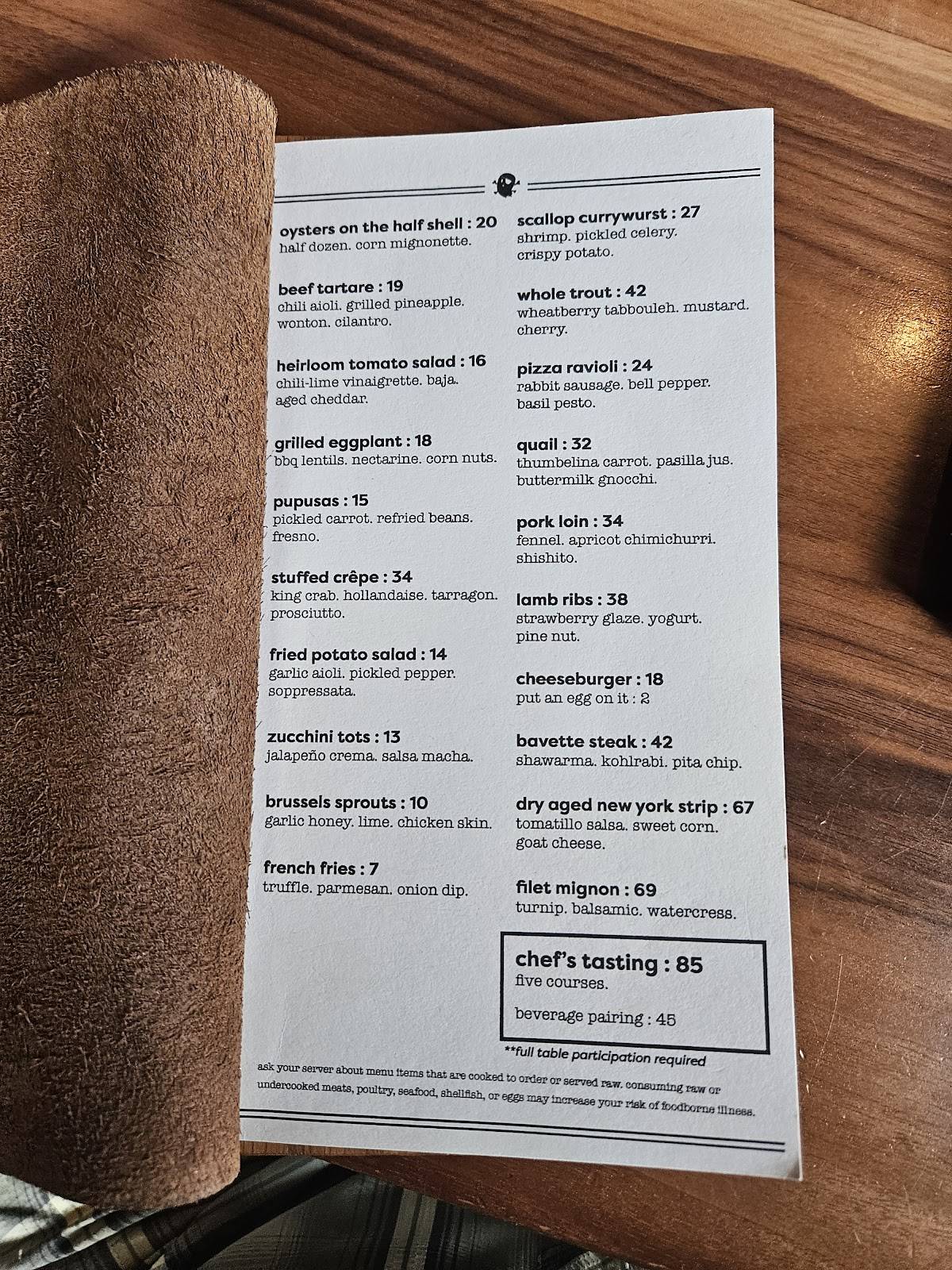 Menu at Grey Ghost Detroit pub & bar, Detroit