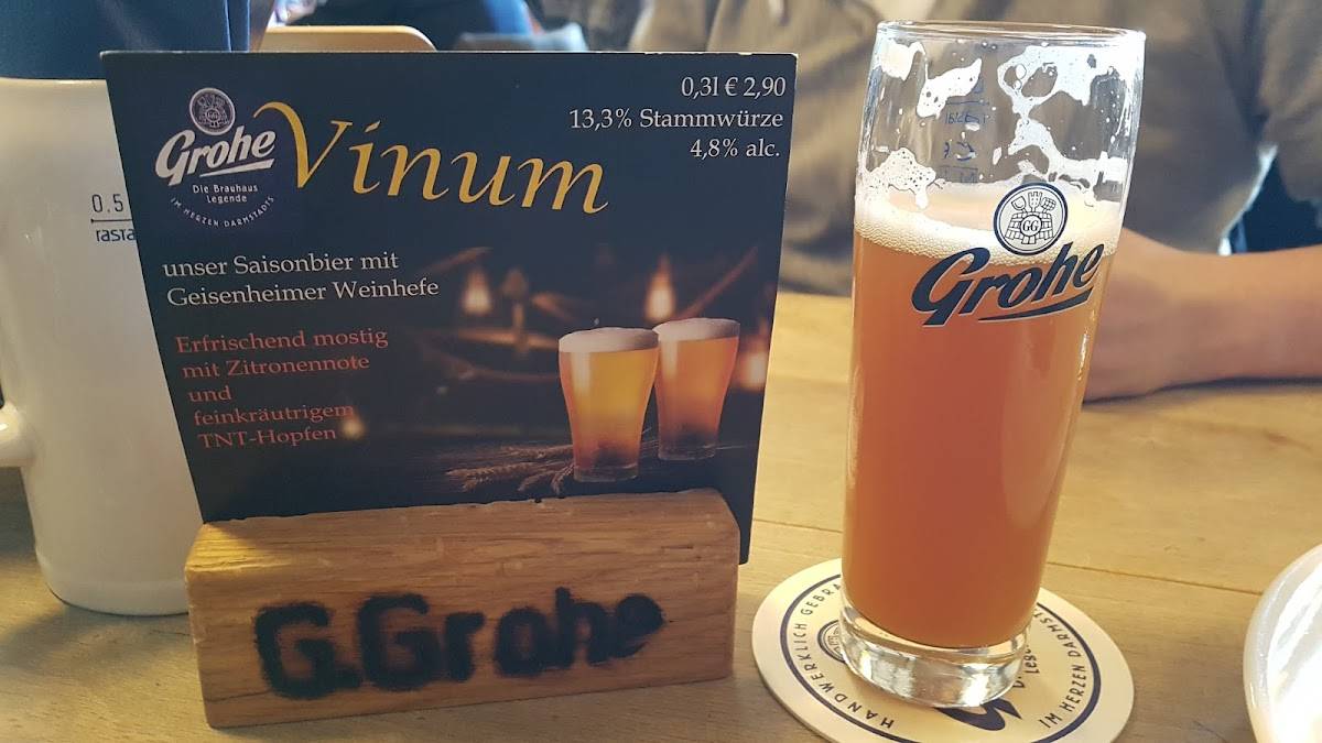 Speisekarte von Grohe Brauhaus restaurant, Darmstadt