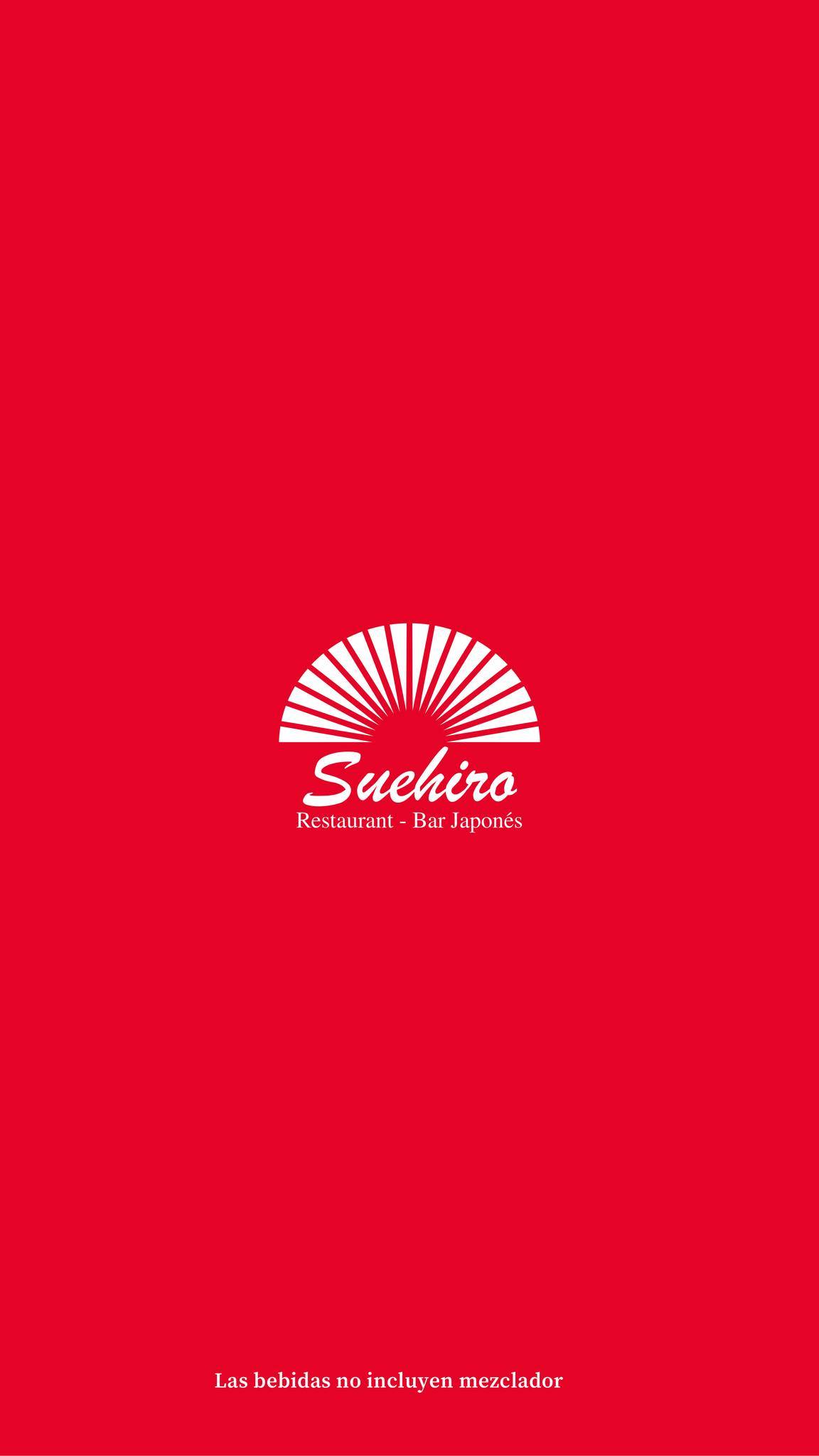 Carta del restaurante Suehiro, Guadalajara