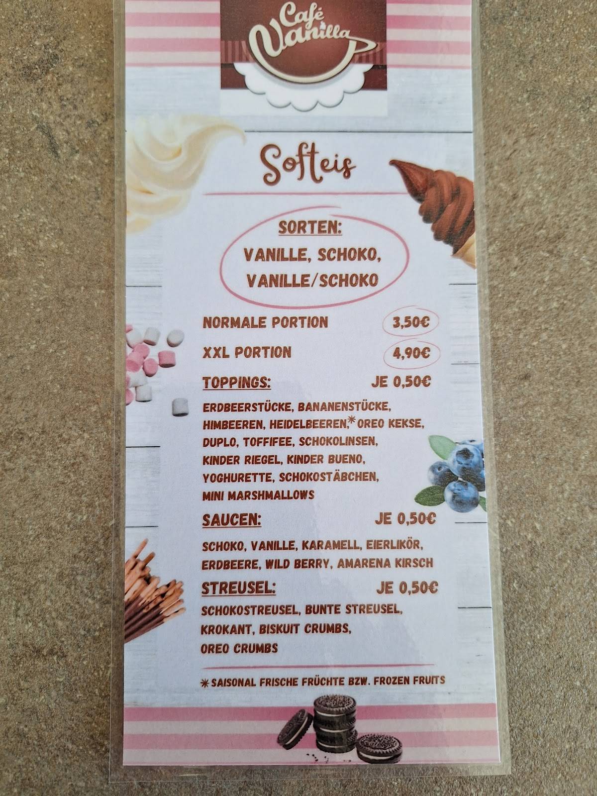 Carta de Café Vanilla, Gunzenhausen