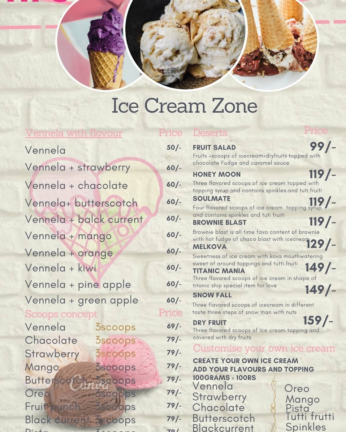 Menu at HFC RLY KODURU, Koduru