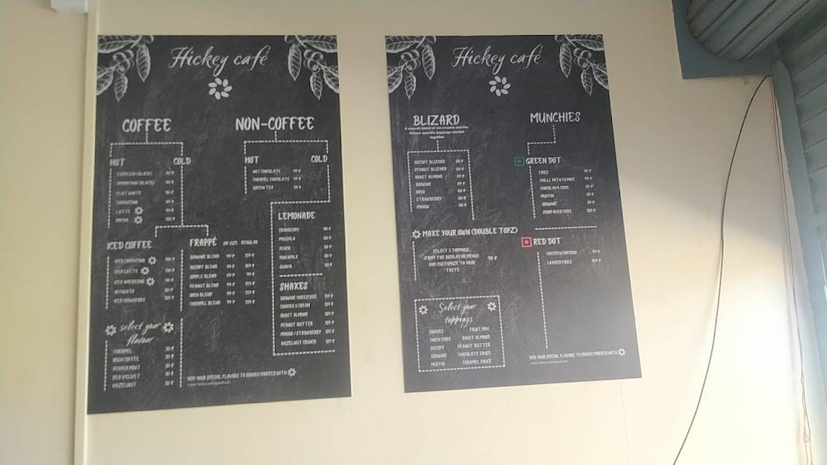 Menu at HICKEY CAFÉ, Hyderabad, Dontanapally