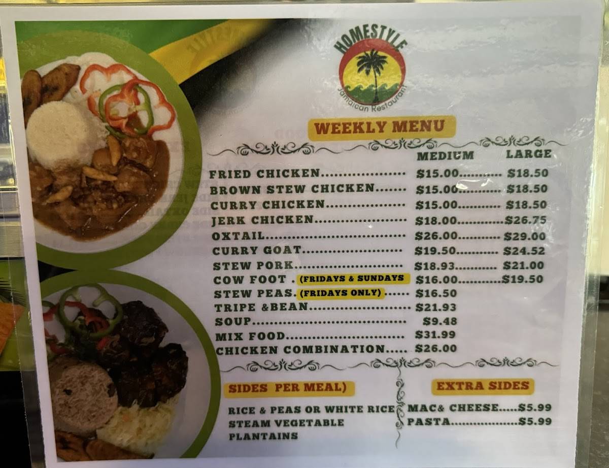 Menu at HOMESTYLE RESTAURANT, Myrtle Beach