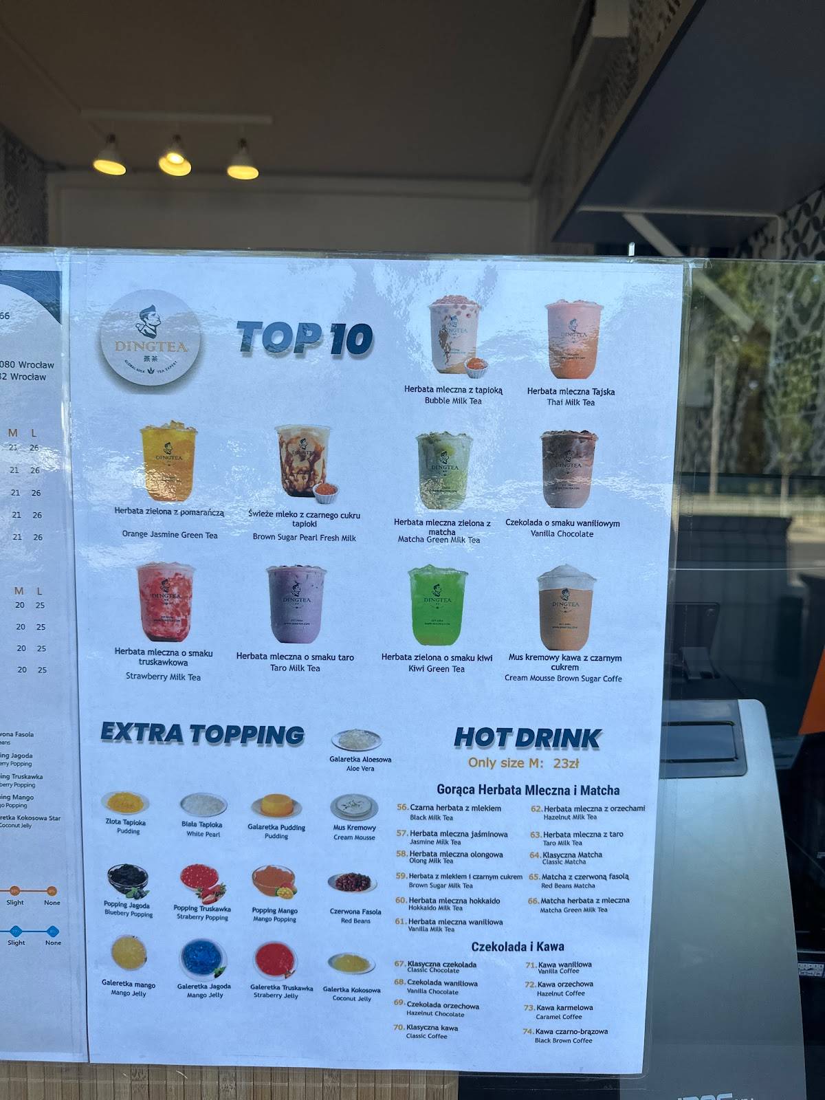 Menu at Ha-Noi restaurant, Wrocław, Szybowcowa 5