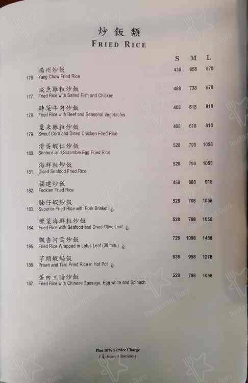 Menu at Hai Shin Lou restaurant, Makati, 810 Antonio Arnaiz Ave