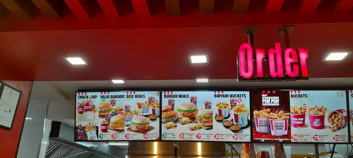 Menu at KFC, Haripad, SJ Tower