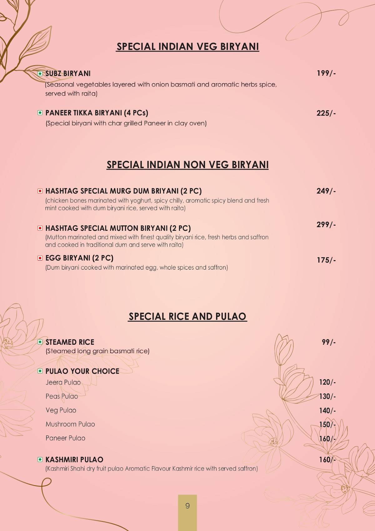 Menu at Hashtag MultiCuisine Restaurant & Garden, Varanasi