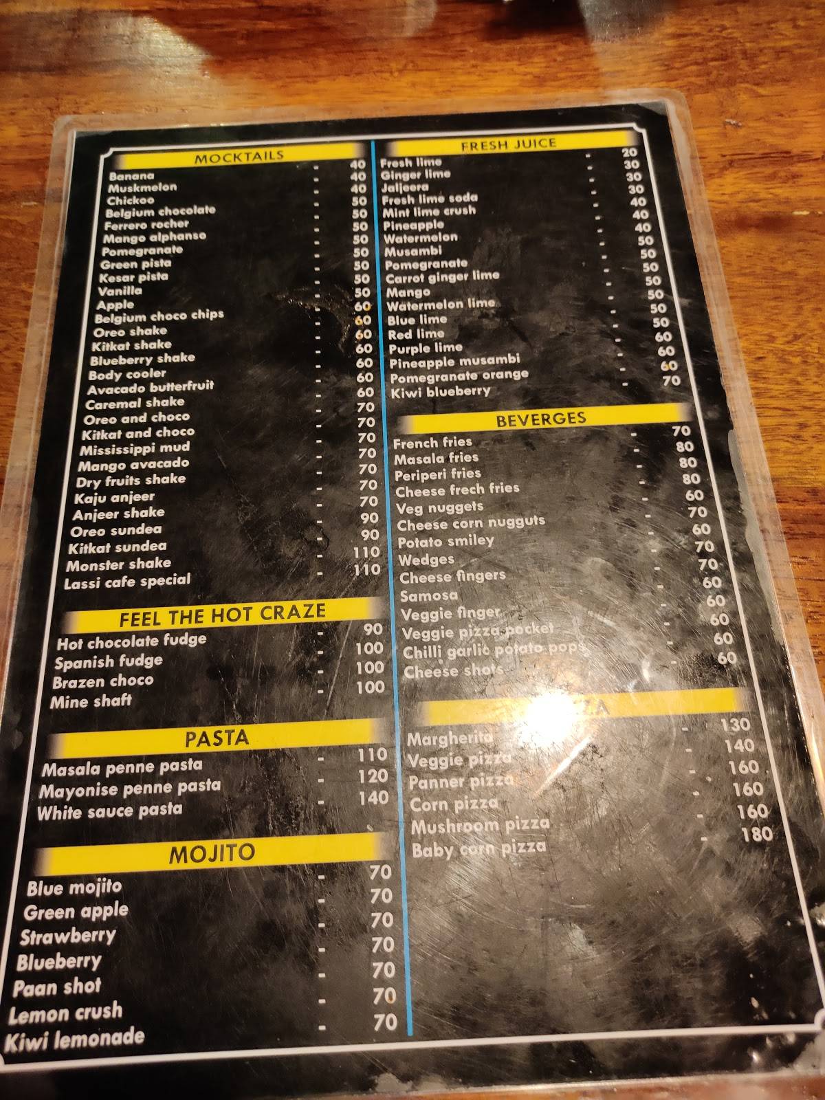 Menu at Lassi & Cafe, Hassan