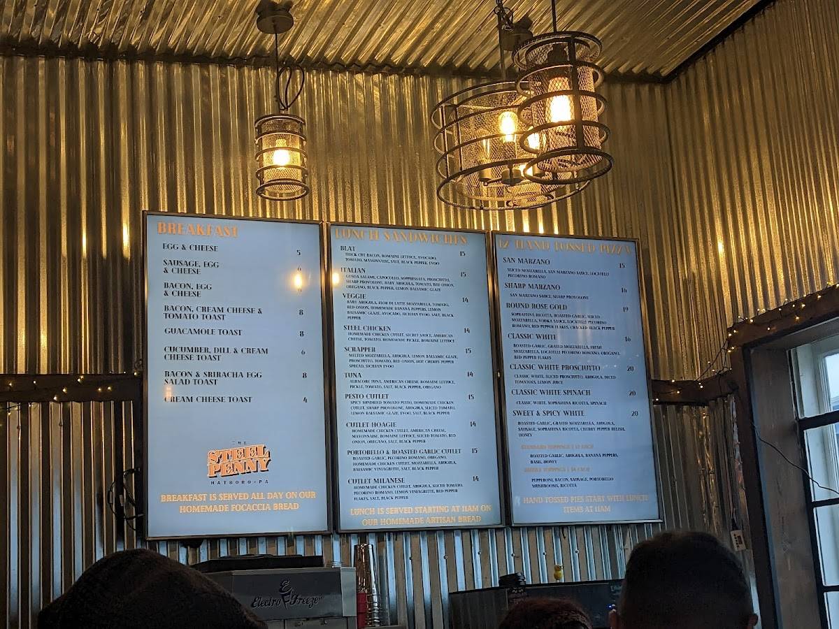 Menu at Steel Penny Cafe, Hatboro