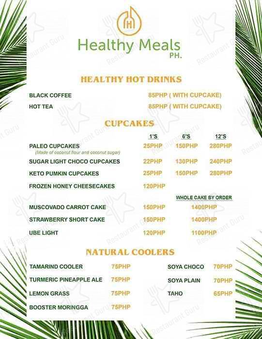 Menu at Healthy Meals Ph, Quezon City, Mc 2 Building