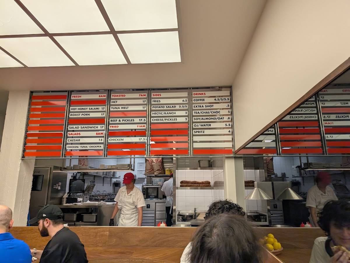 Menu at Hector's Deli, Melbourne