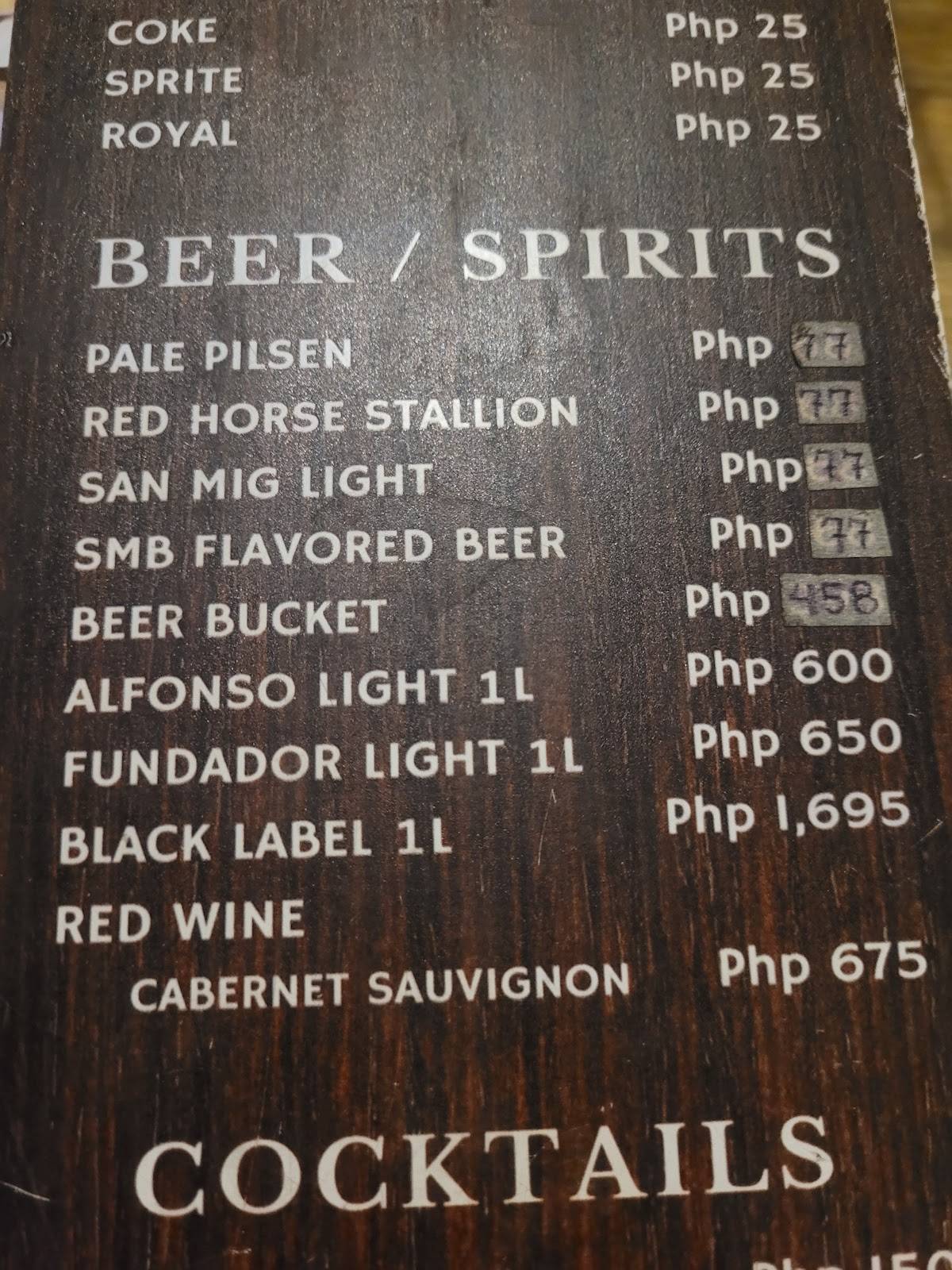 Menu at Hide Away Resto Grill - Congressional Avenue Extension ...