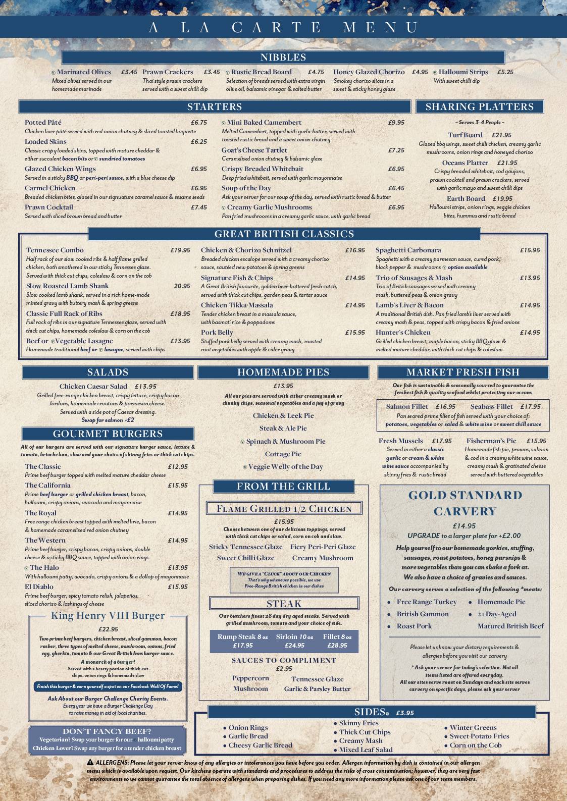 Menu at High Flyer pub & bar, Ely