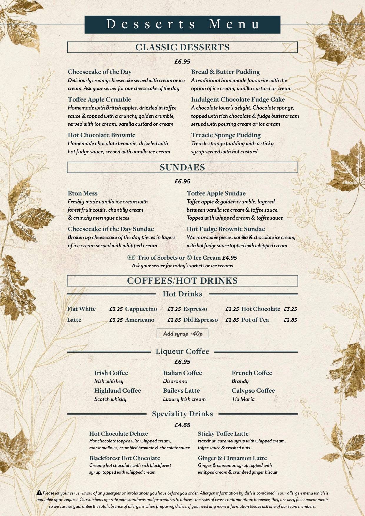 Menu at High Flyer pub & bar, Ely