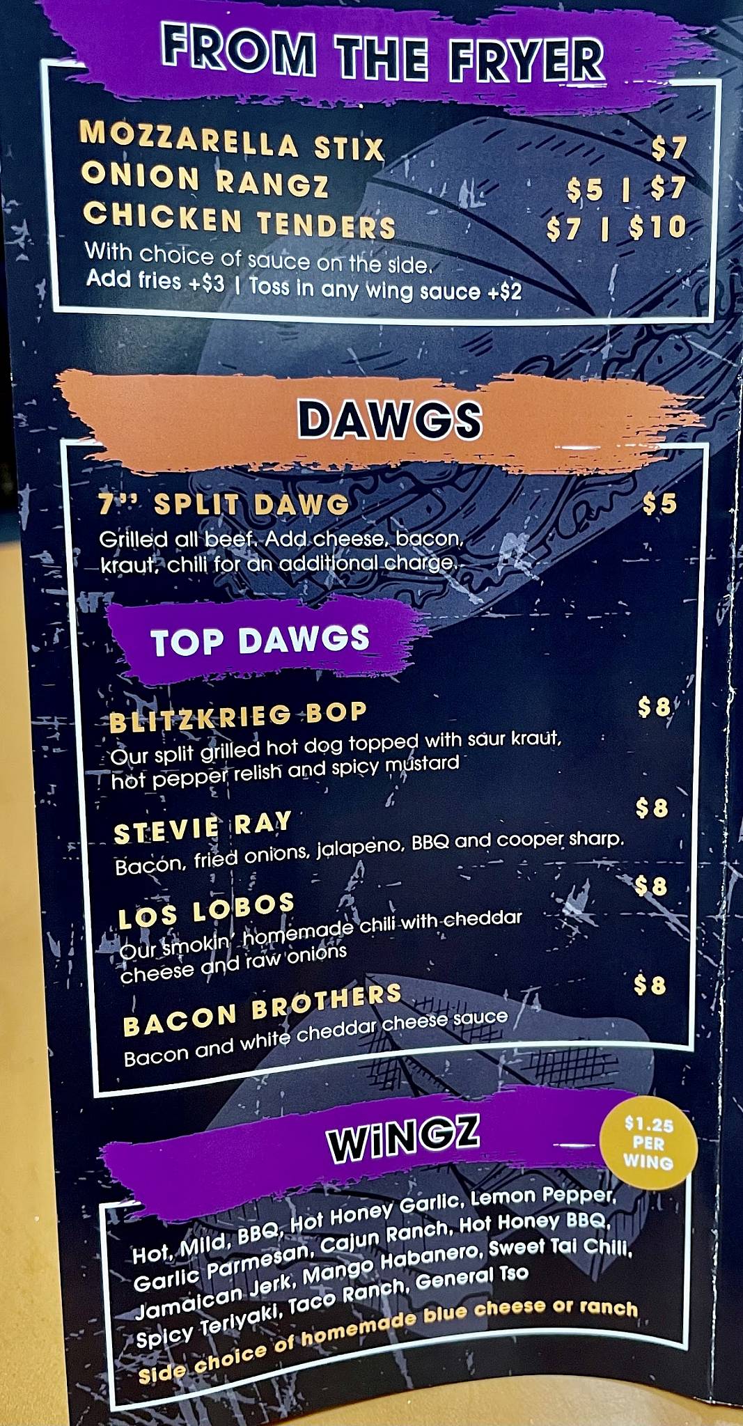 Menu at High Steaks restaurant, Ambler