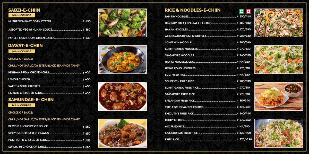 Menu at Highway Break Taloja Sky Dine-In and Royal Theme Restaurant in ...