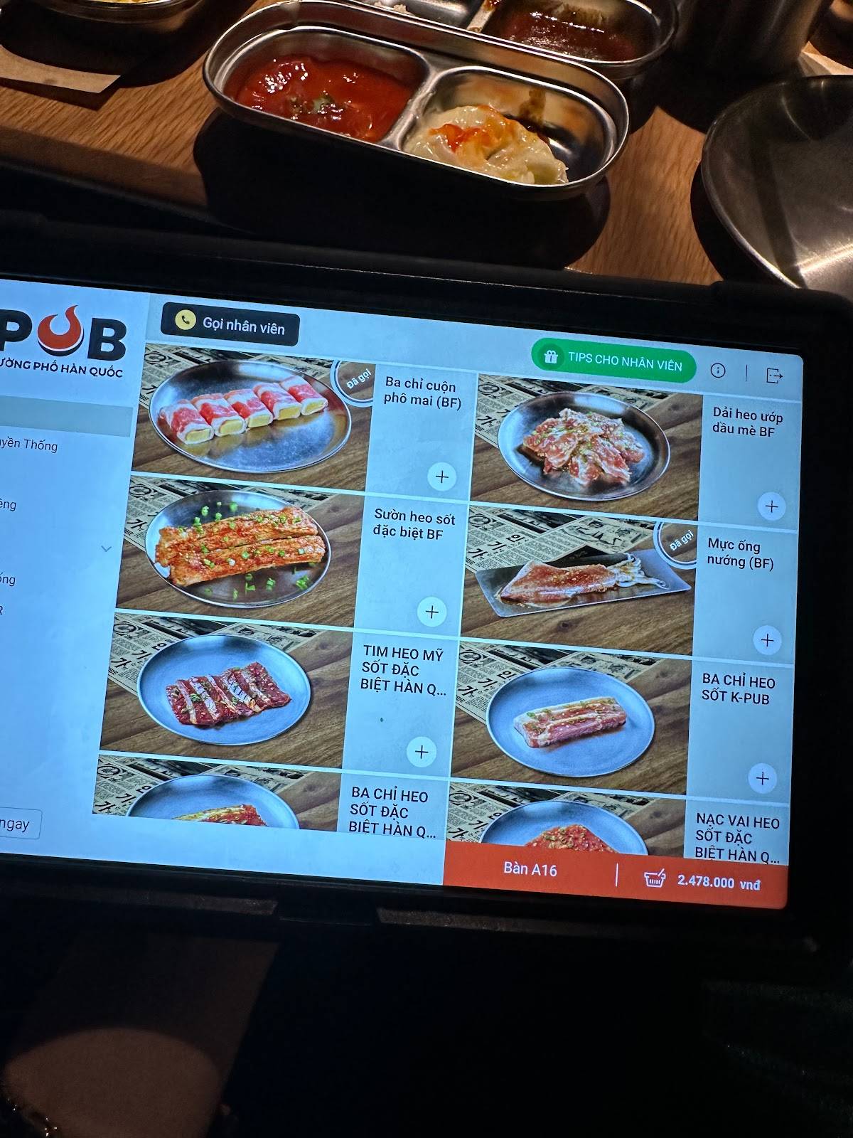 Menu at K-Pub AEON MALL Tân Phú Celadon, Ho Chi Minh City