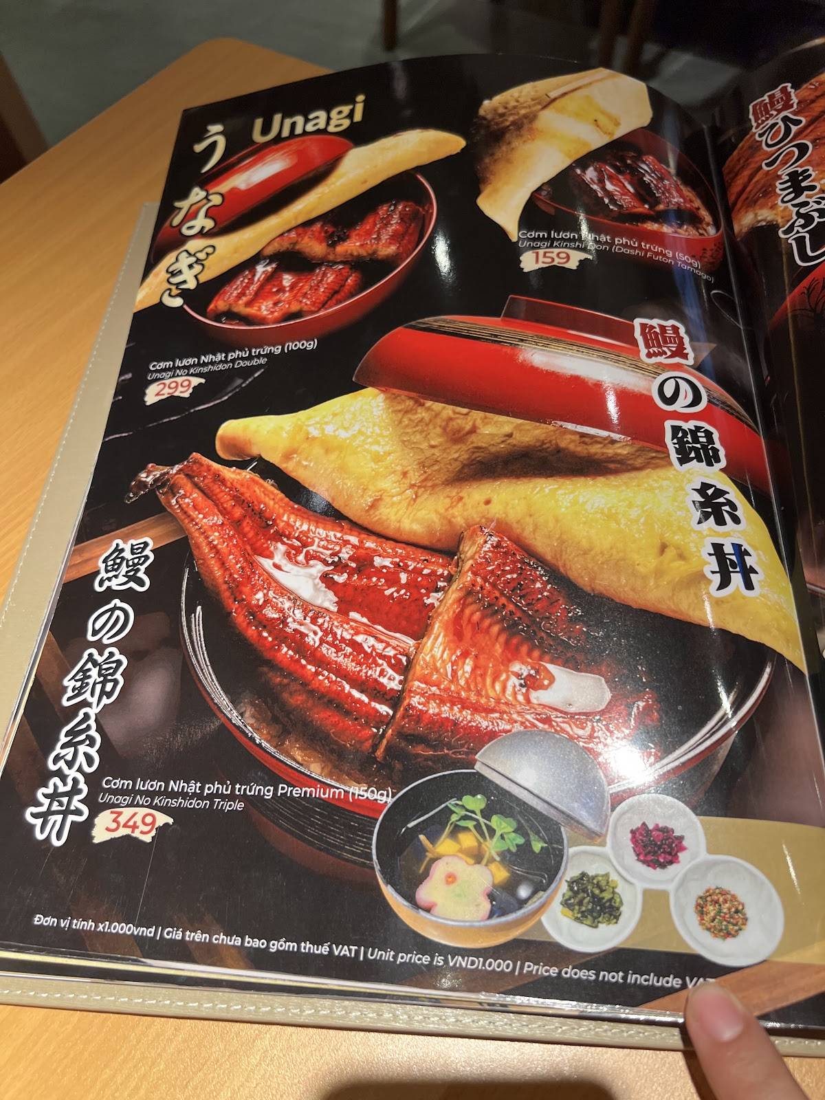 Menu at Kyo Hannari Sushi Gigamall restaurant, Ho Chi Minh City