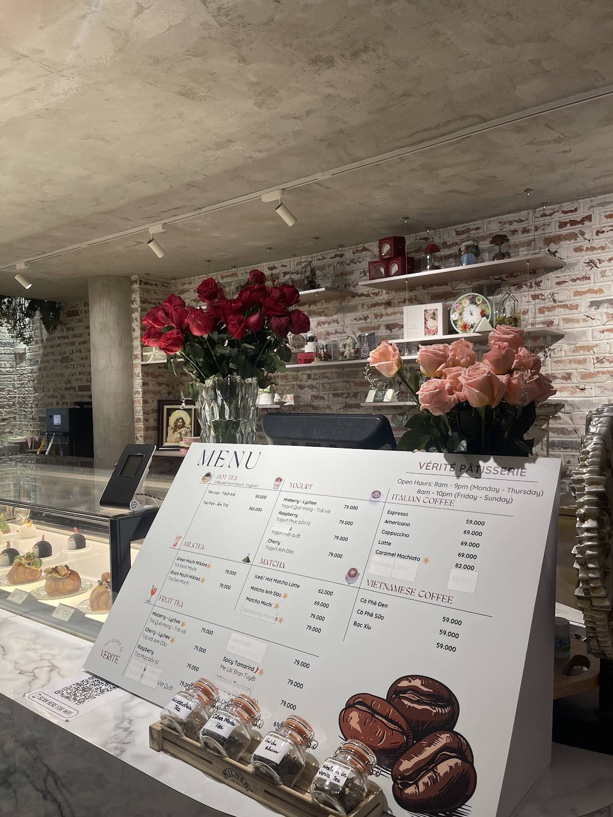Menu at Vérité Patisserie cafe, Ho Chi Minh City, 84T/1 Trần Đình Xu