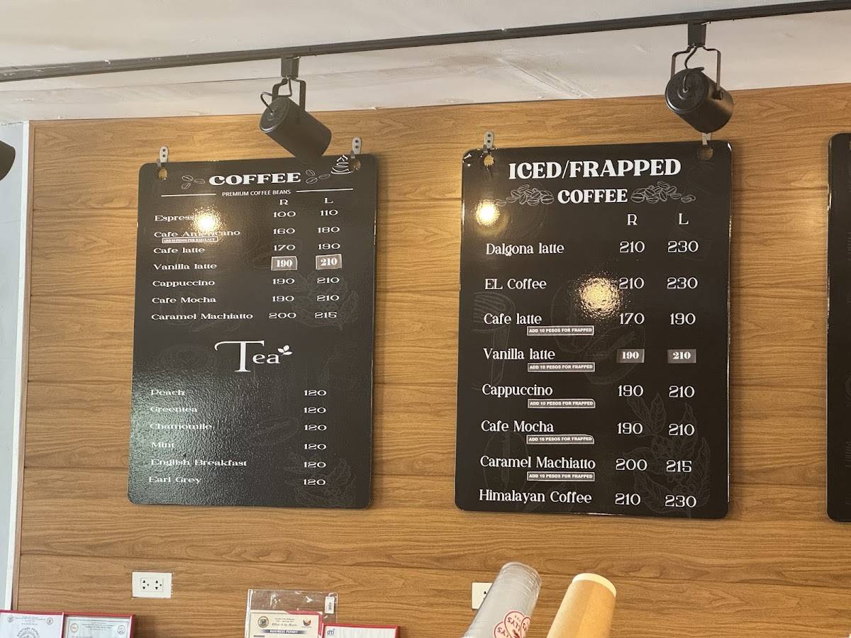 Menu at Hollys Coffee, Lapu-Lapu City