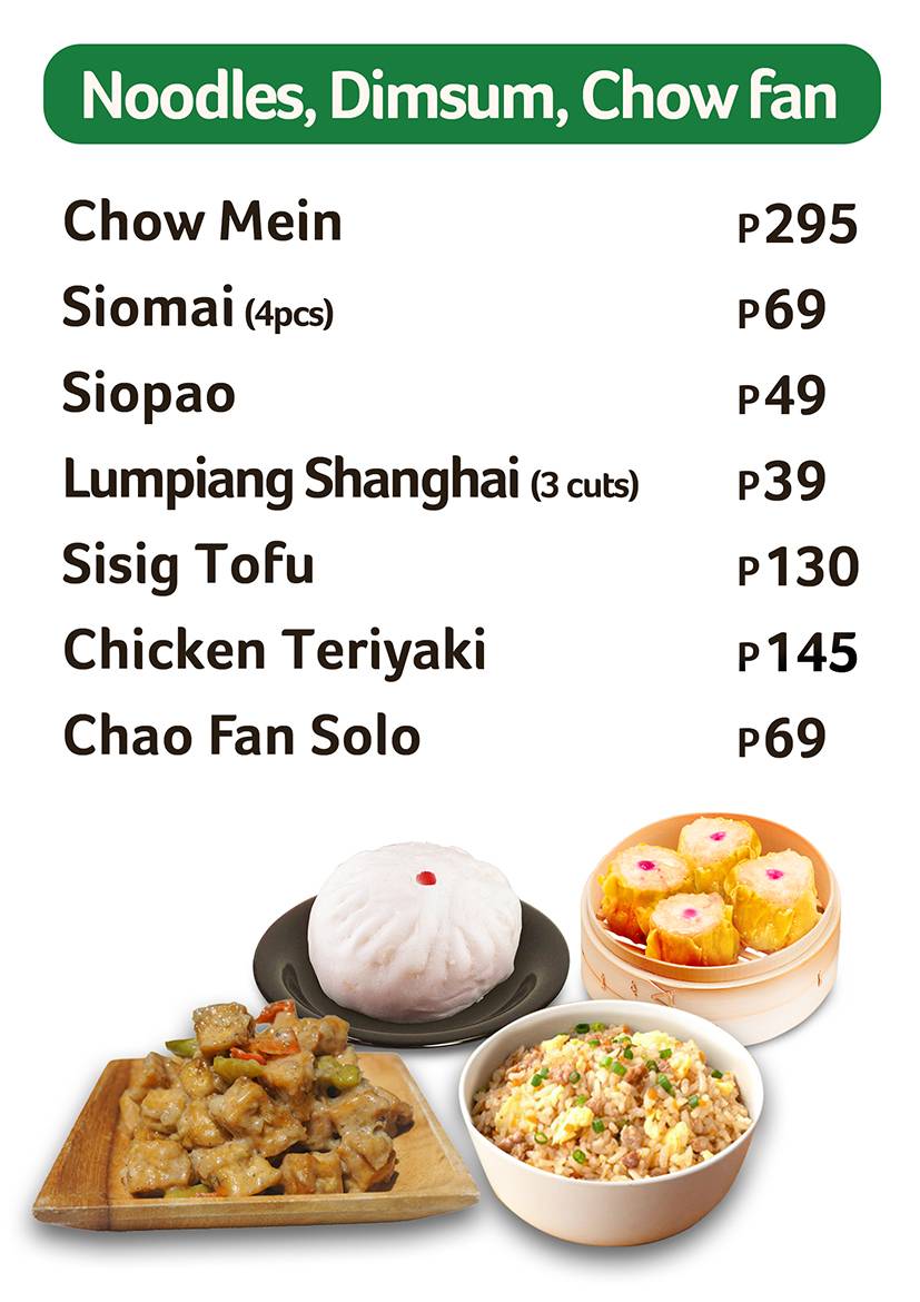 Menu at House of Fruitas restaurant, Cebu City
