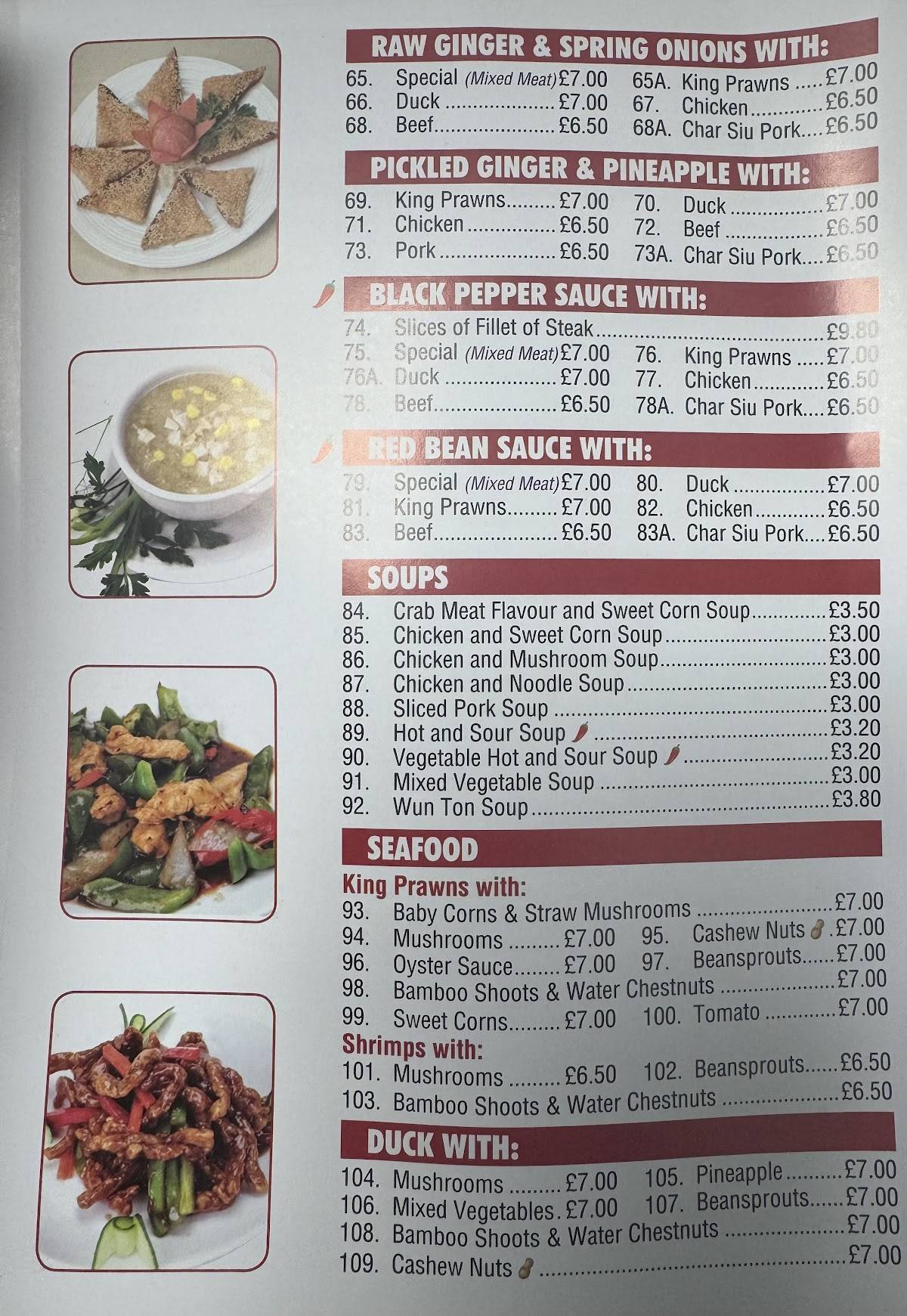 Menu at House of Mr Li fast food, Sutton Coldfield