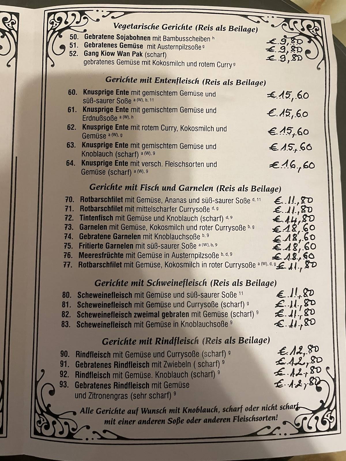 Speisekarte von Huong Que restaurant, Rottendorf