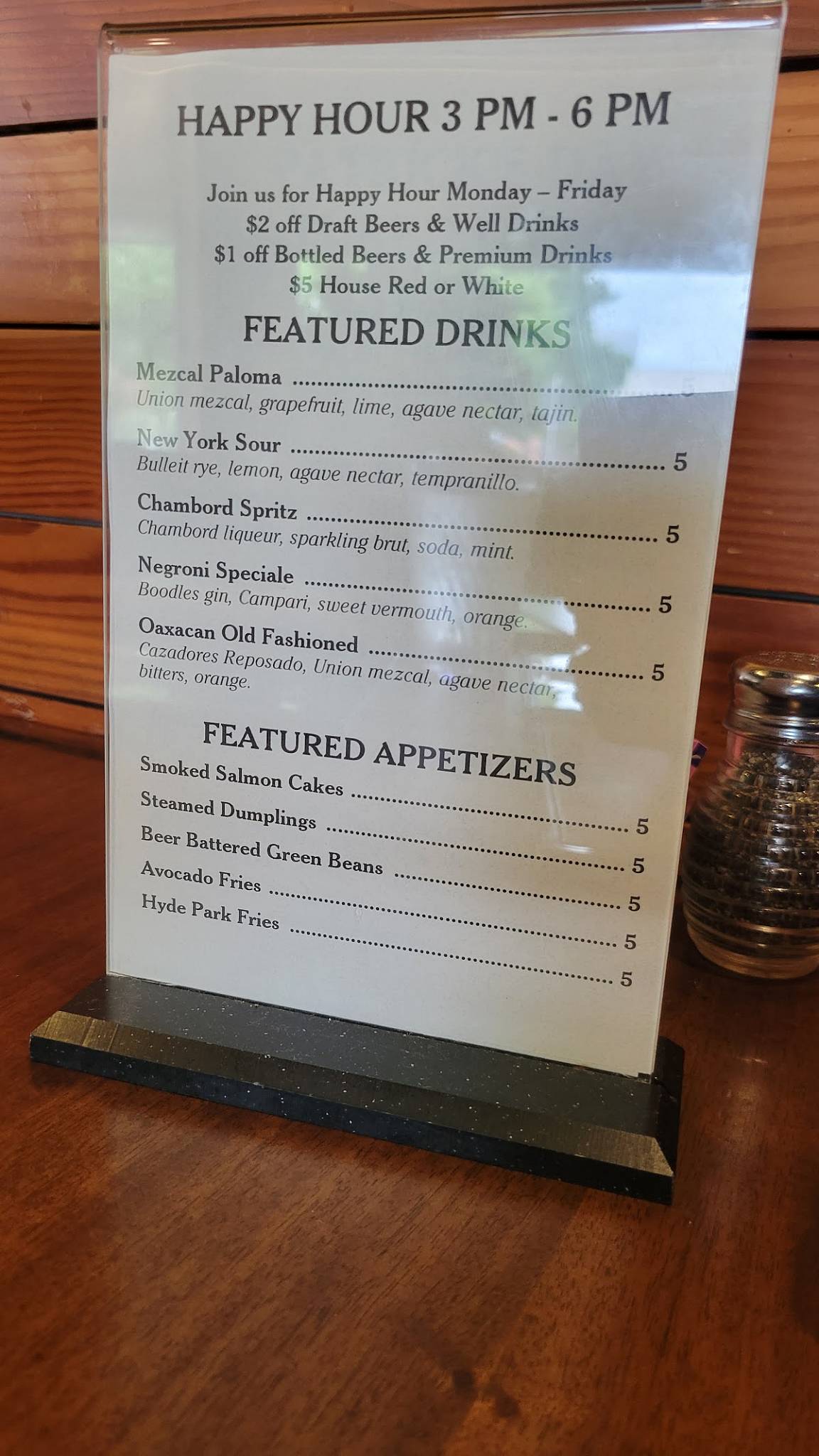 Menu at Hyde park Bar & Grill - Westgate, Austin