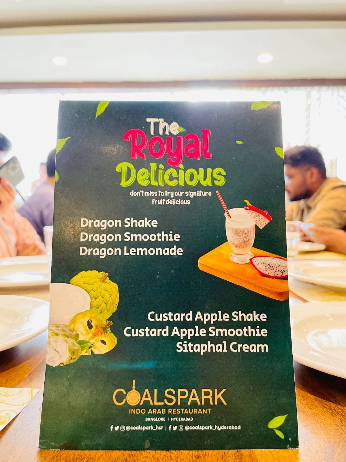 Menu at CoalSpark Restaurant, Hyderabad