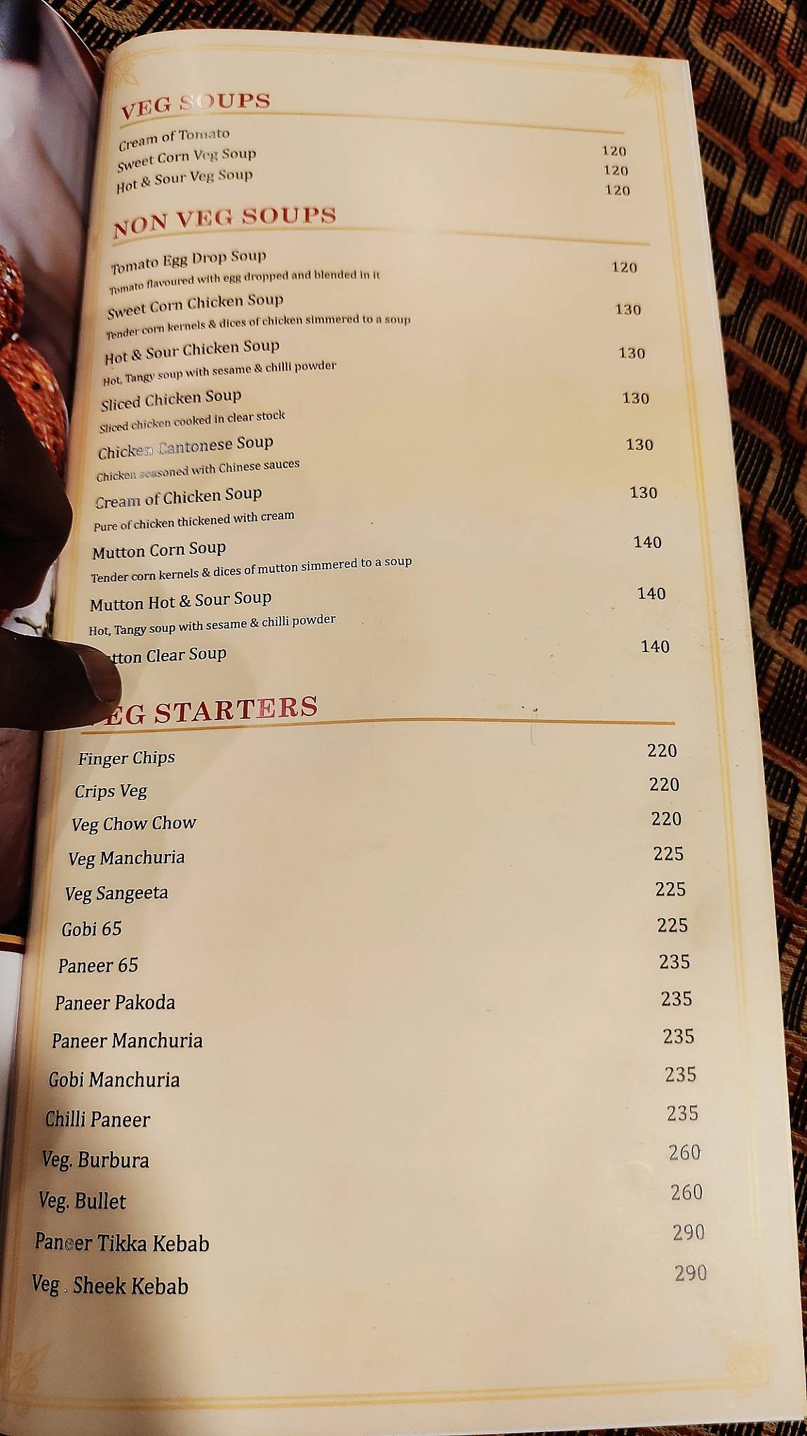Menu at Hotel Shadab, Hyderabad, Madina Circle