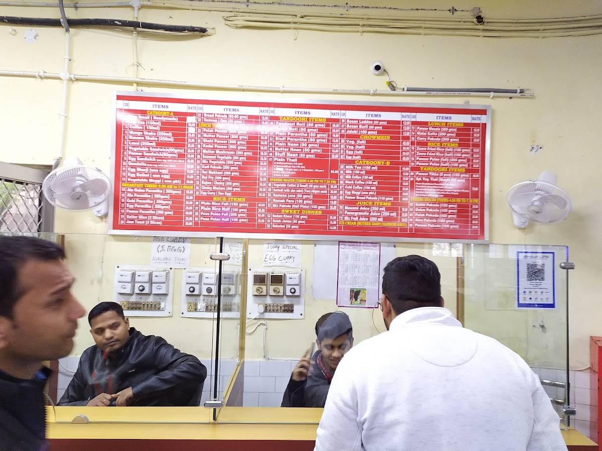 Menu at IIT Delhi Staff Canteen, New Delhi