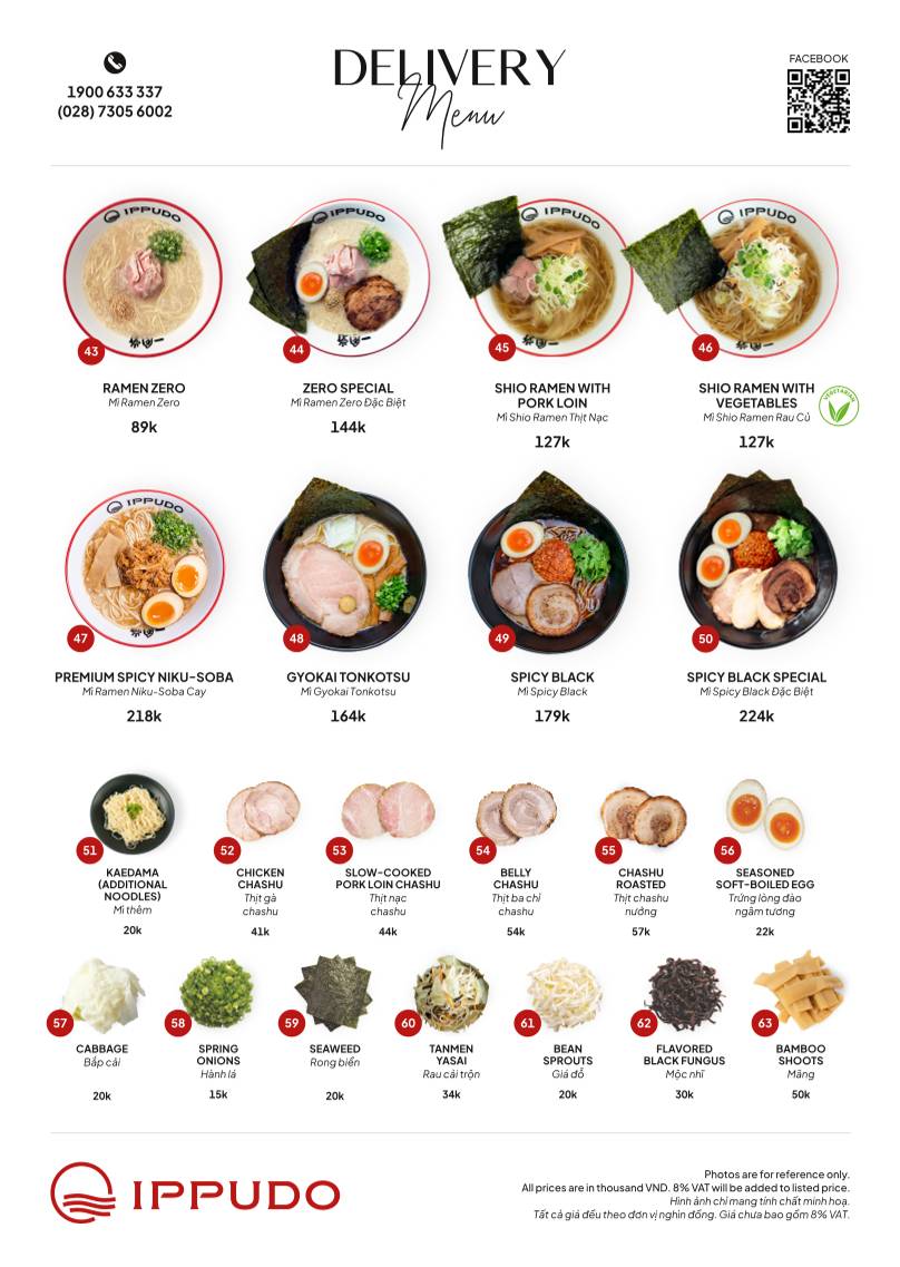 Menu at IPPUDO Le Thanh Ton Japanese Ramen Restaurant, Ho Chi Minh City ...