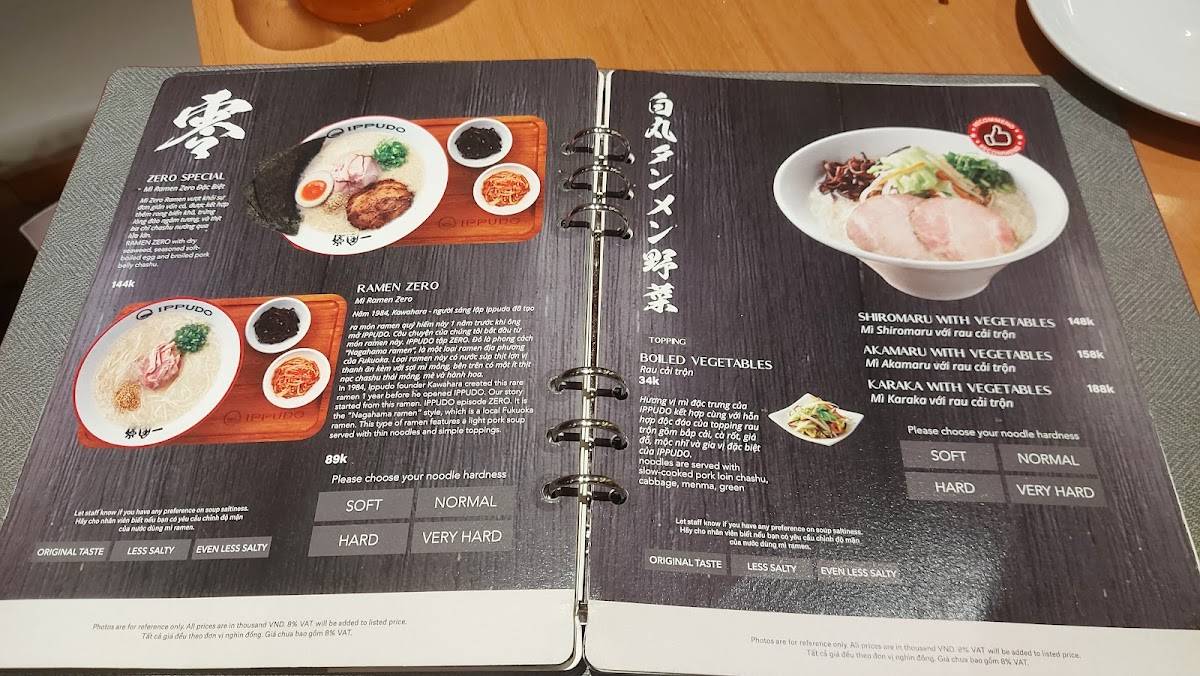 Menu at IPPUDO Le Thanh Ton Japanese Ramen Restaurant, Ho Chi Minh City ...