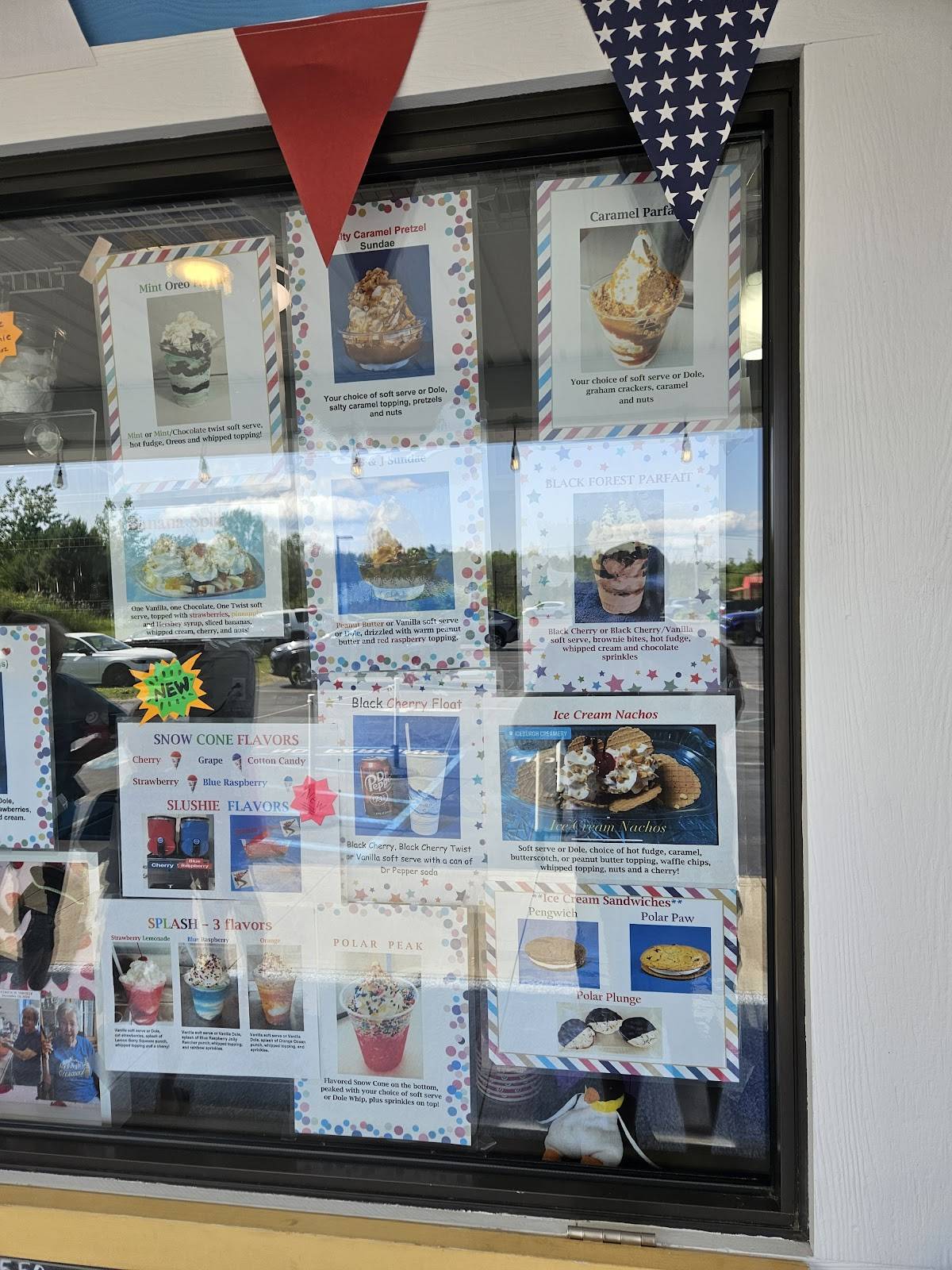 Menu at IceBurgh Creamery, Plattsburgh