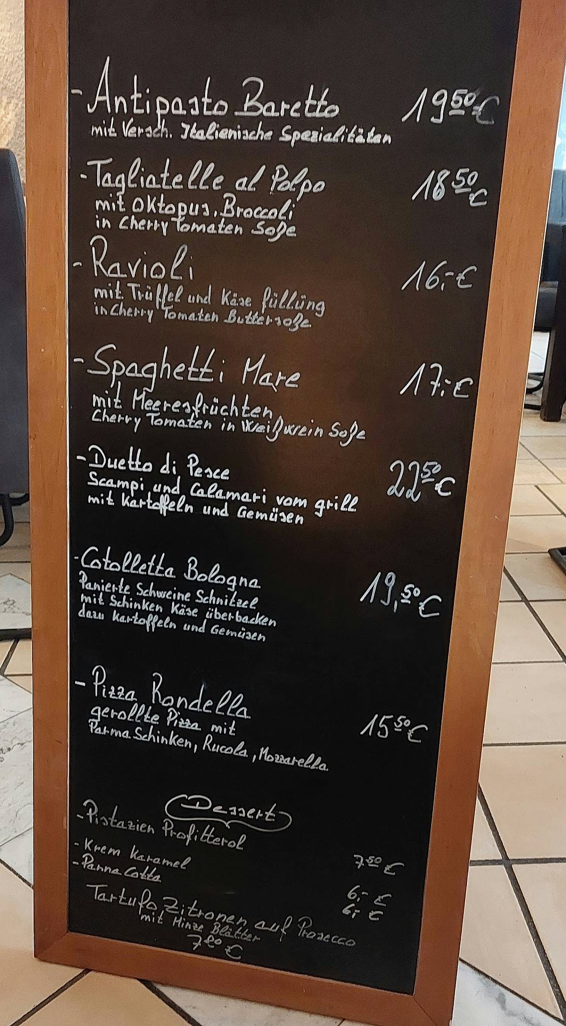 Speisekarte von Il Baretto, Traunreut