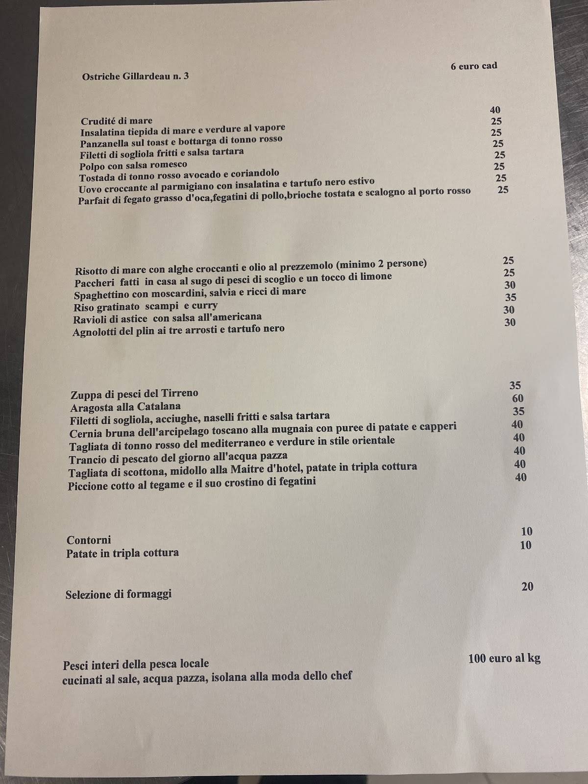Menu da Il Merlo ristorante, Lido di Camaiore, ristoranteilmerlo@gmail.com