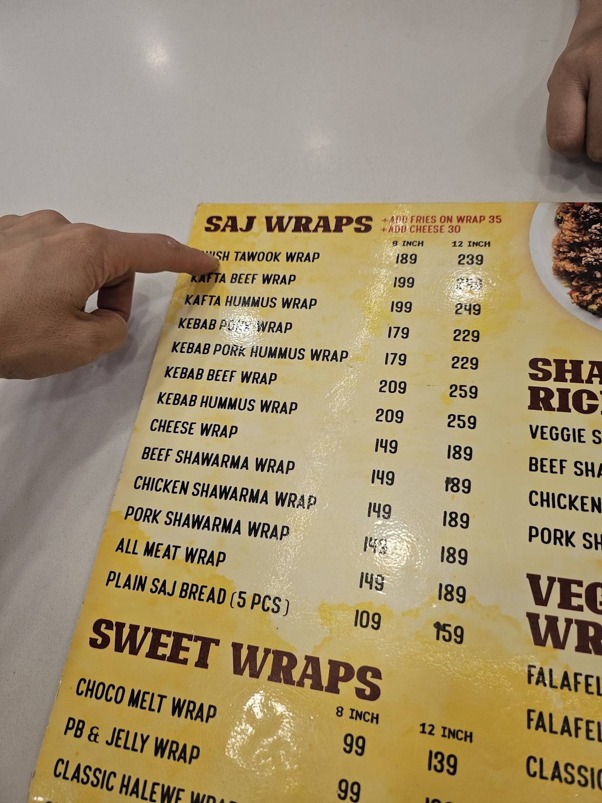 Carta del restaurante SAJ HUT - SM CITY ILOILO, Iloílo