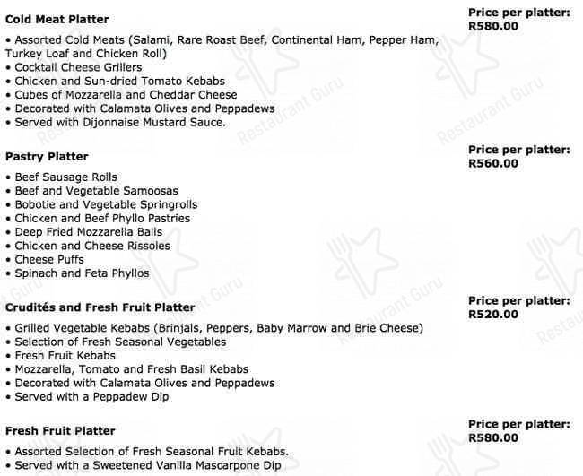 Menu at Indulge Decadent Dining & Boutique Confectionery restaurant ...